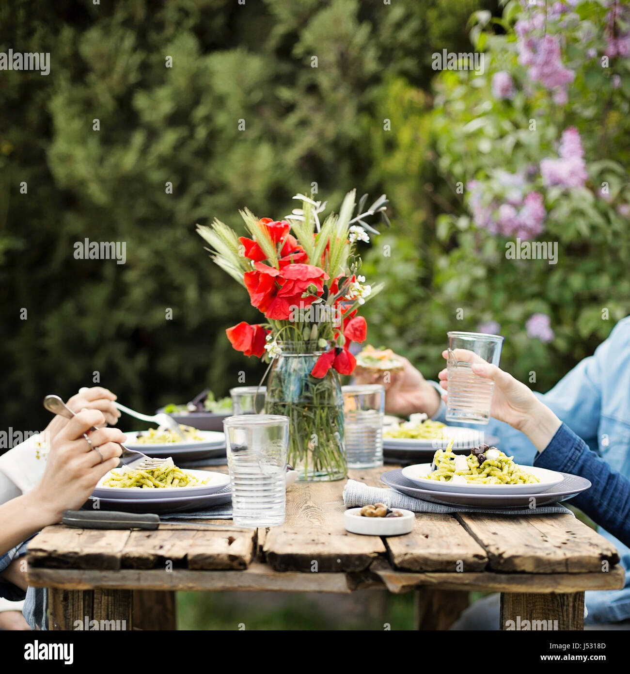 Lunch in the garden Stock Photo - Alamy