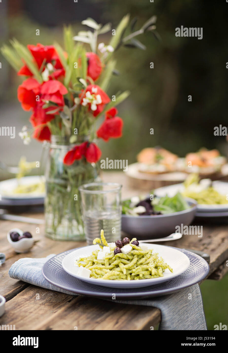 Lunch in the garden Stock Photo - Alamy