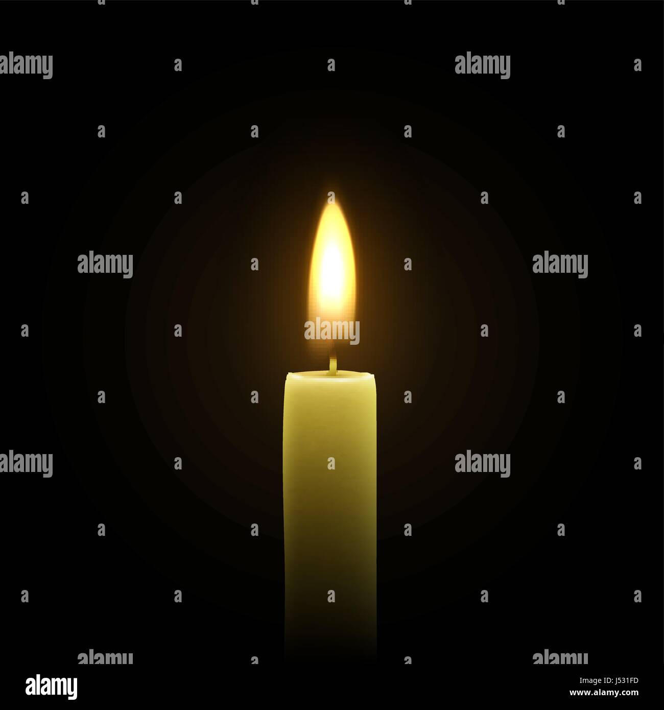 Candles burn with fire realistic. Set isolated on transparent ...