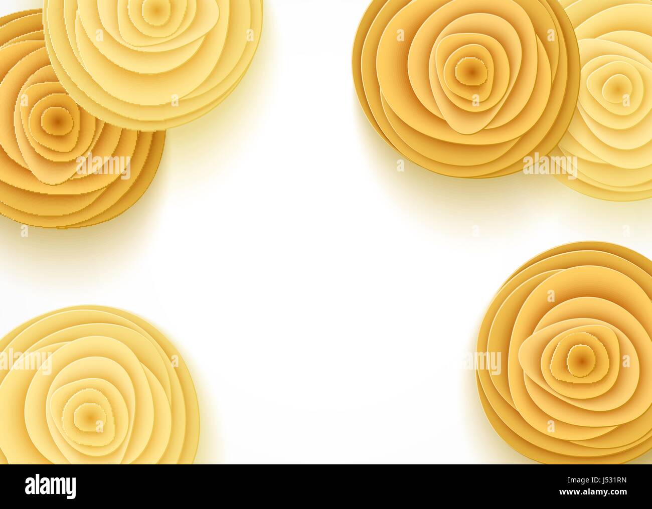 Yellow Flowers in style of art paper. Roses background made from paper ...