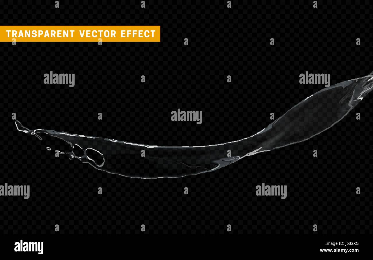 White water splash, realistic isolated design elements. Transparency ...