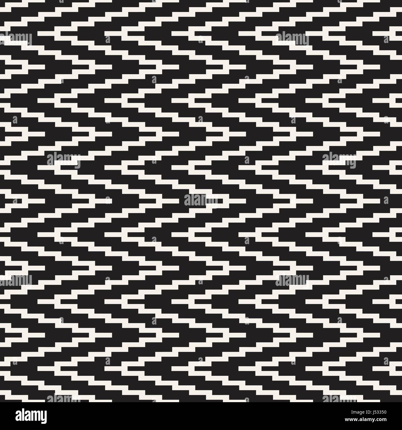 Repeatable geometric grid texture. Vector seamless mesh pattern. Monochrome zigzag edgy lines ...