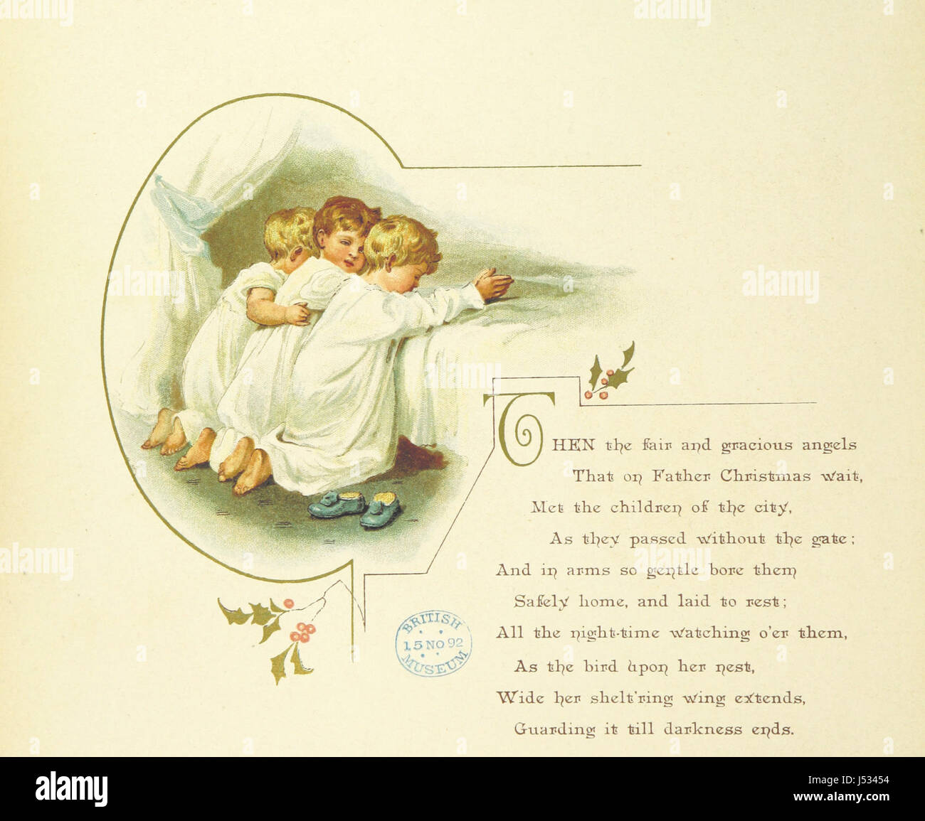 The work, 'The Coming of Father Christmas,' presents a festive story ...