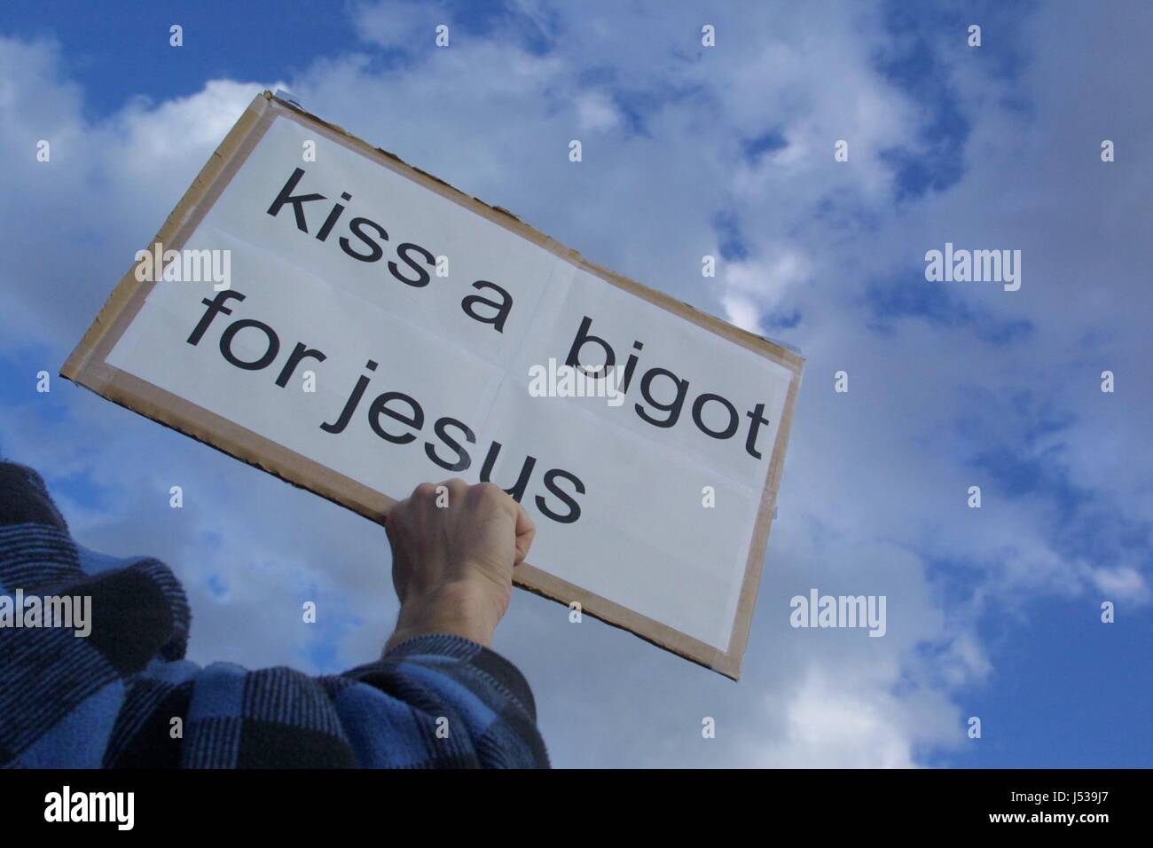 In response to an anti-gay rally by a group of fundamentalist ...