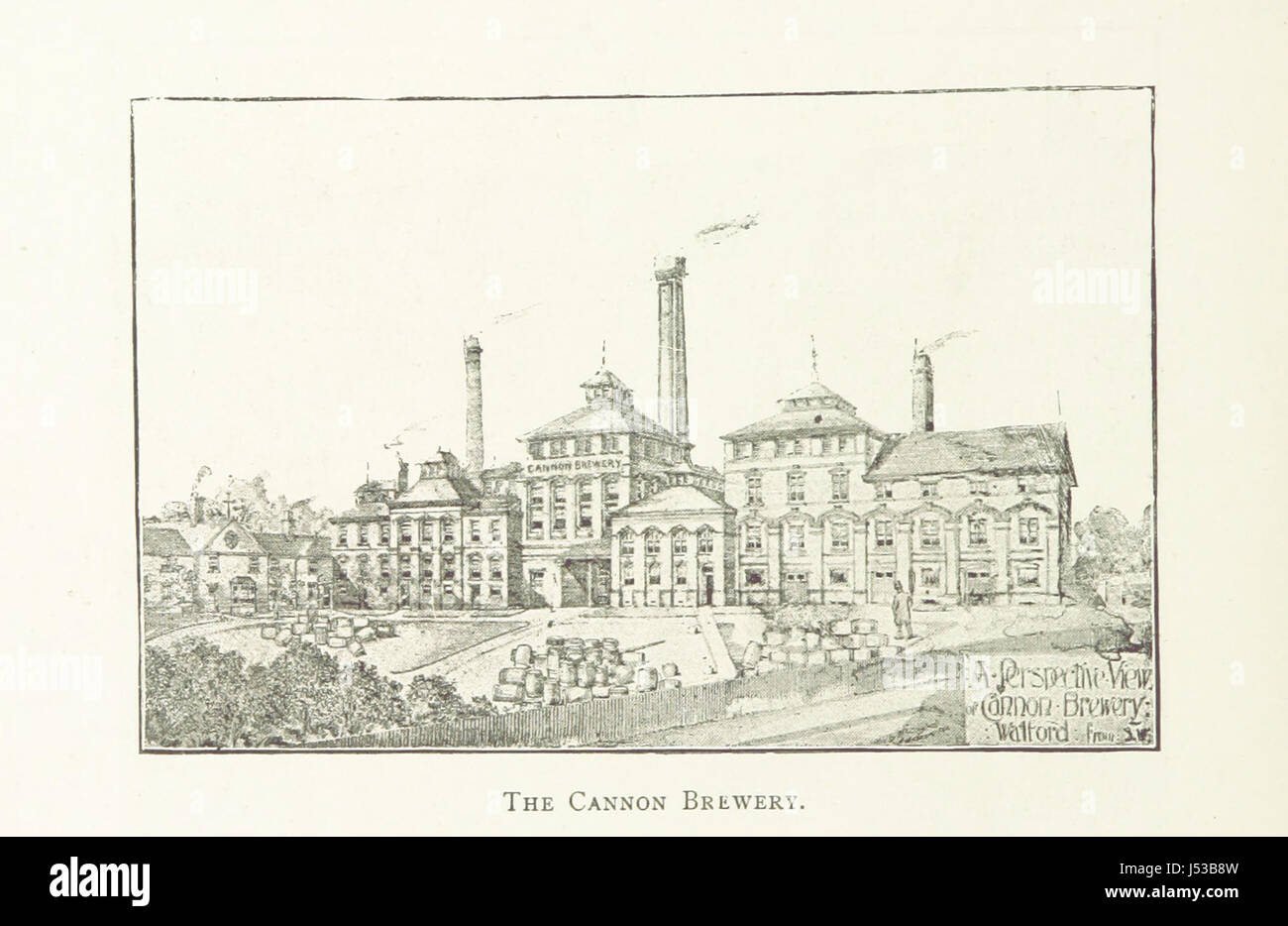 This image from the book 'Watford in 1891' provides an illustrated view ...