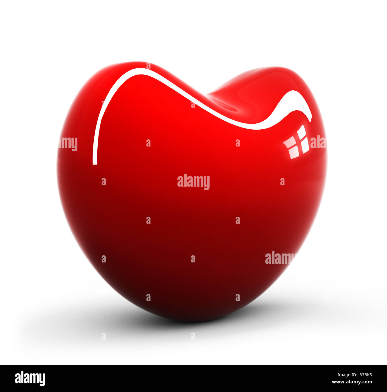 Red Shiny Red Heart In The Middle Says Thet Hearted