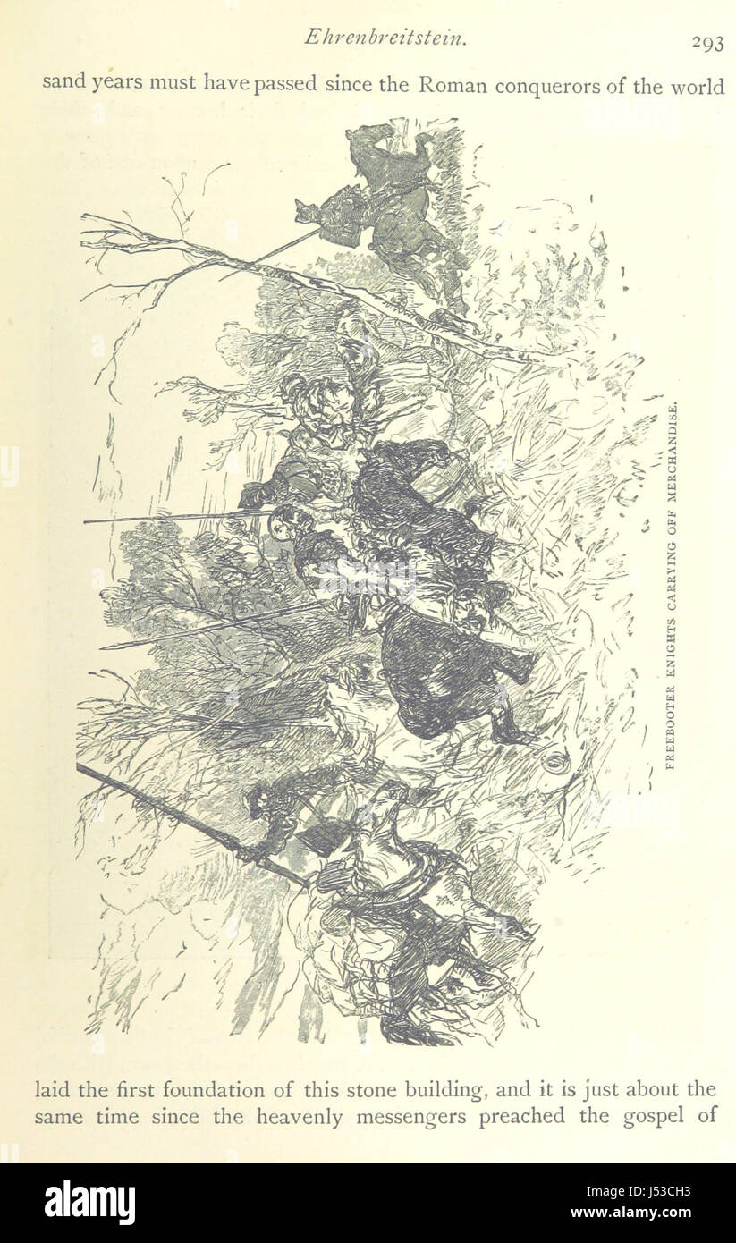 A book detailing the journey of the Rhine River from its source in the ...