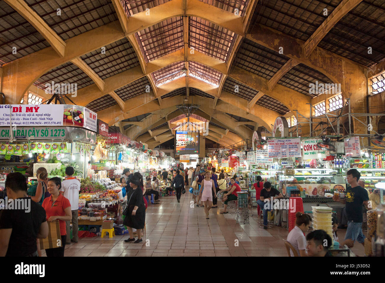 Ben Thanh Market, Saigon, Vietnam Stock Photo - Alamy