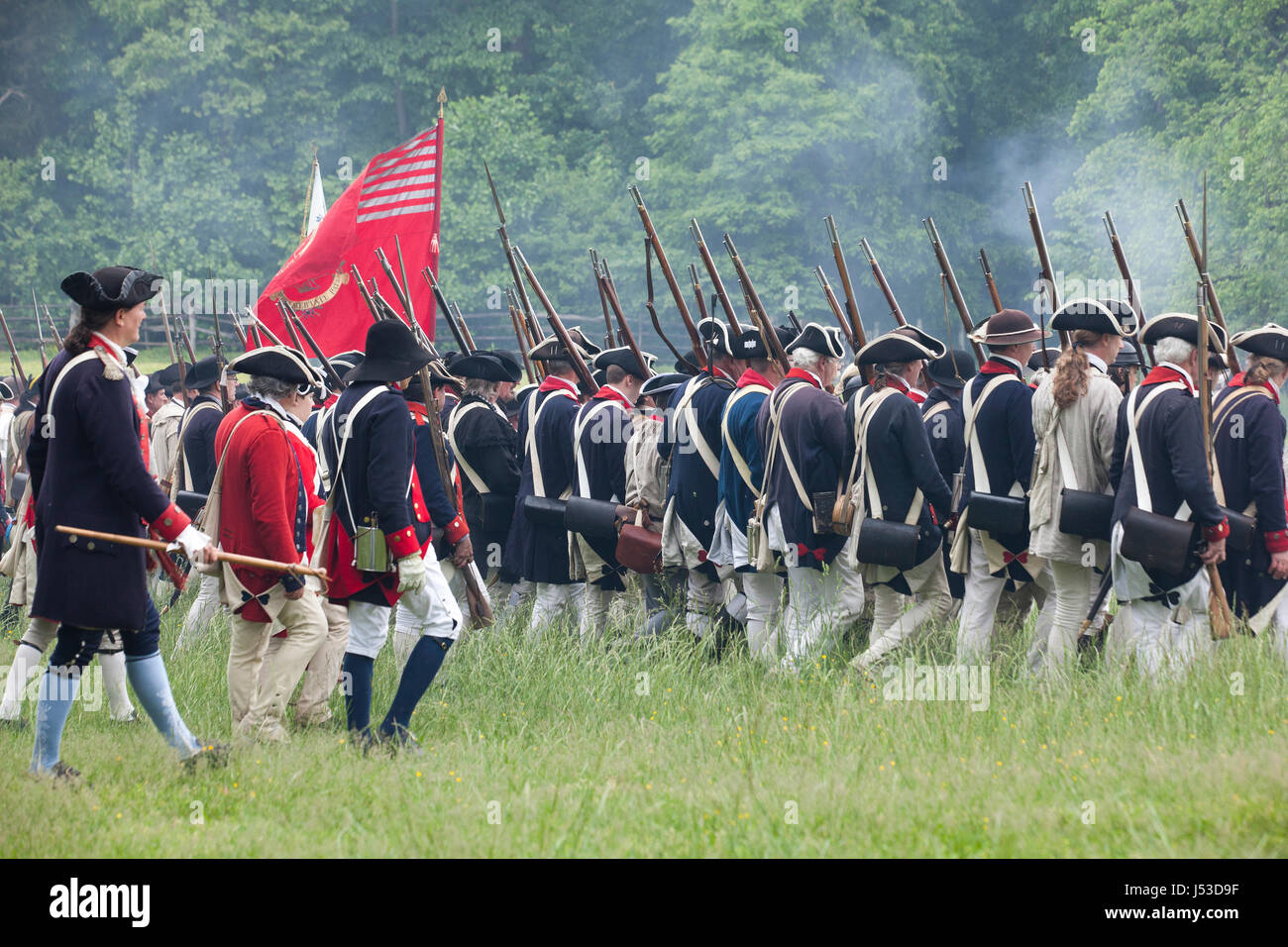 Revolutionary War Soldiers Marching