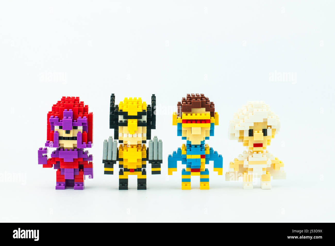 BANGKOK, THAILAND - MAY 12, 2017 : X-MEN Characters Micro Blocks in ...