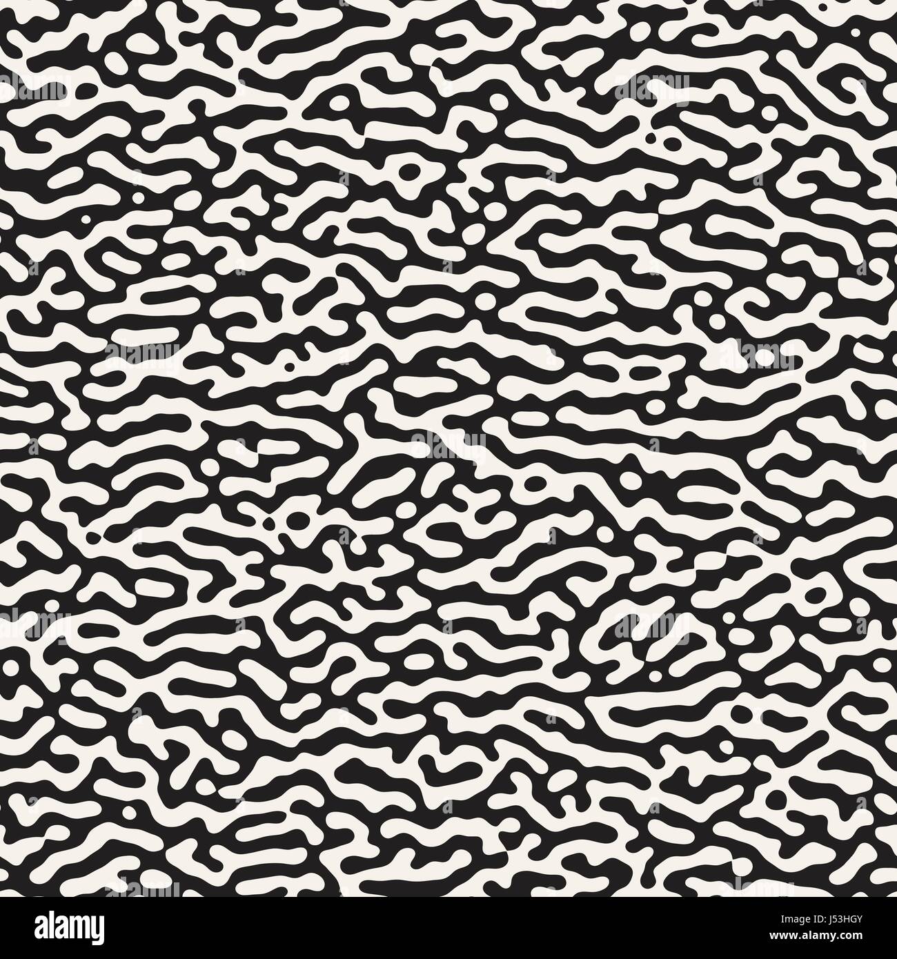 Vector Seamless Grunge Pattern. Black and White Organic Shapes. Messy ...