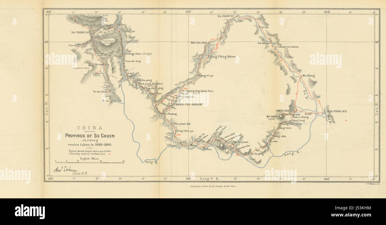 Historical map of tibet hi-res stock photography and images - Alamy