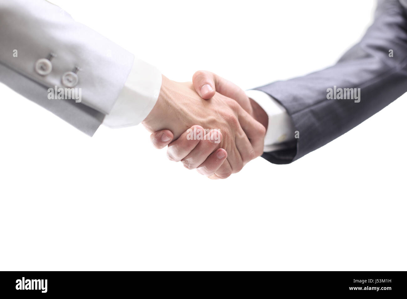 Handshake isolated on white background Stock Photo - Alamy
