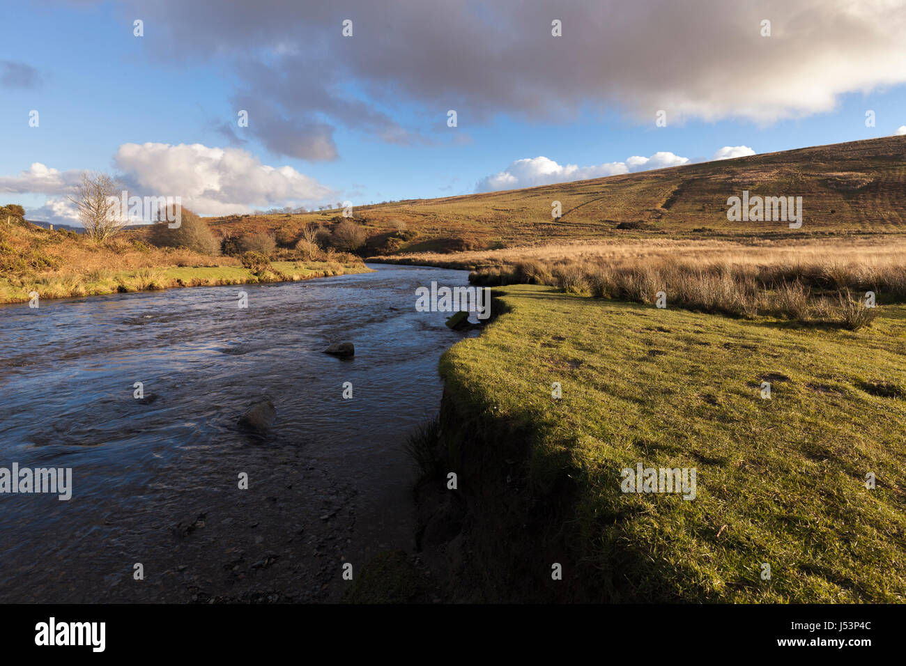 View of River Barle at Landacre Bridge in Exmoor National Park ...
