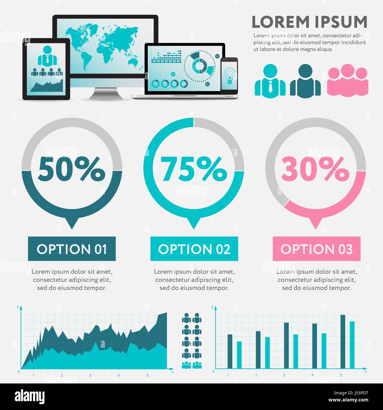 Business infographic concept - vector set of infographic elements in ...