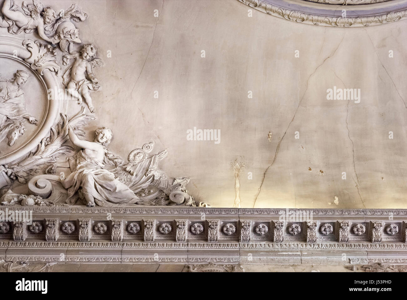 Palace of Versailles interior, ceiling decoration detail Stock Photo ...