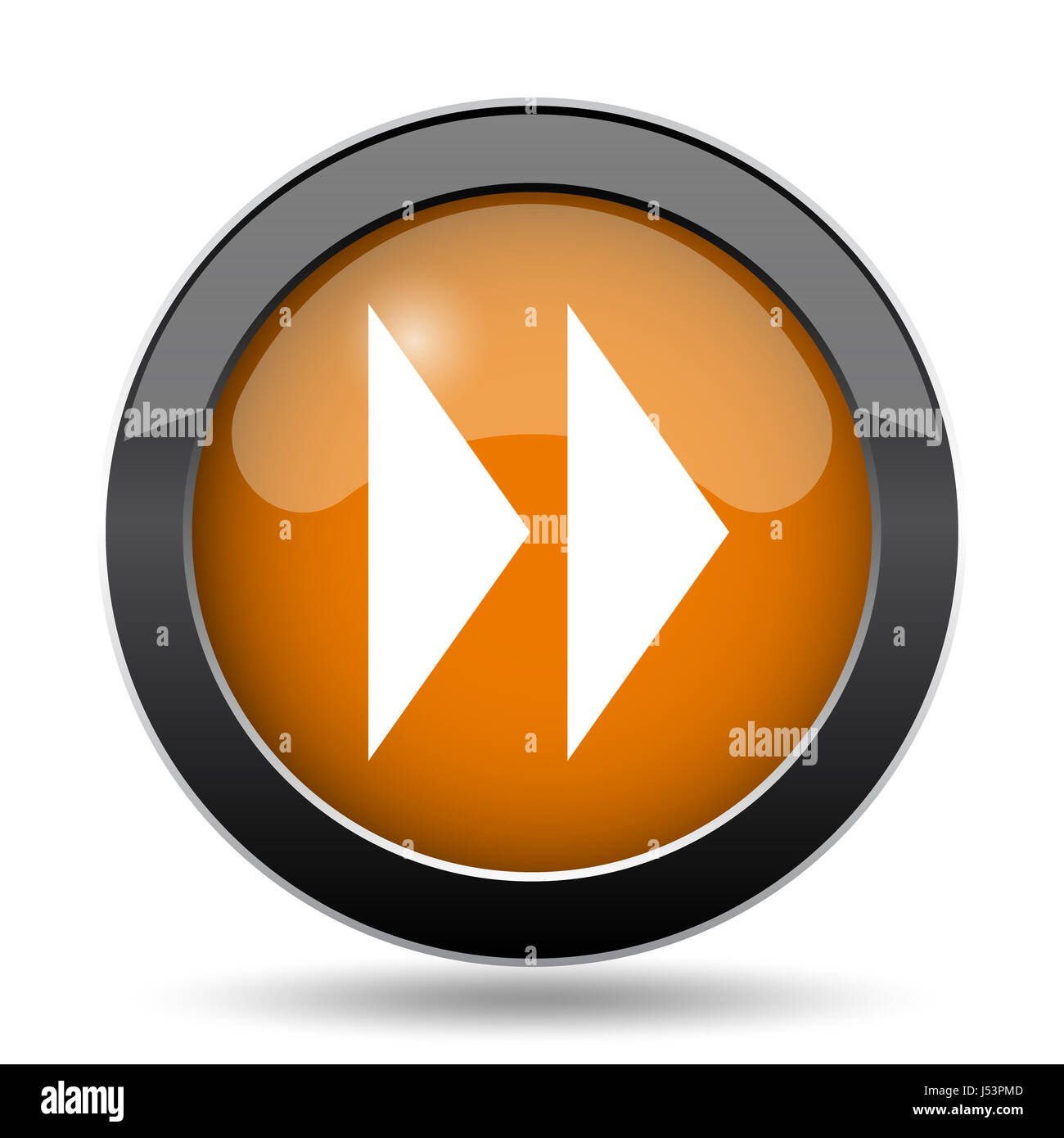 Fast forward sign icon. Fast forward sign website button on white ...