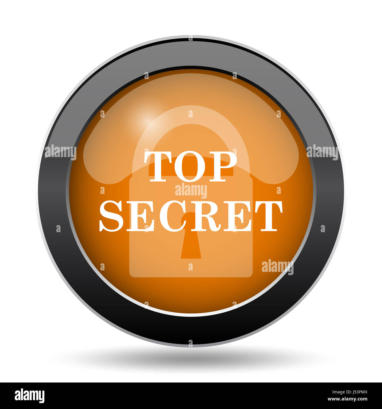 Top secret icon. Top secret website button on white background Stock ...