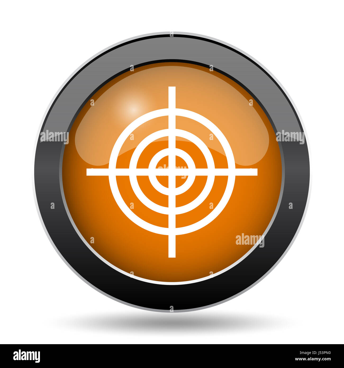 Target icon. Target website button on white background Stock Photo - Alamy