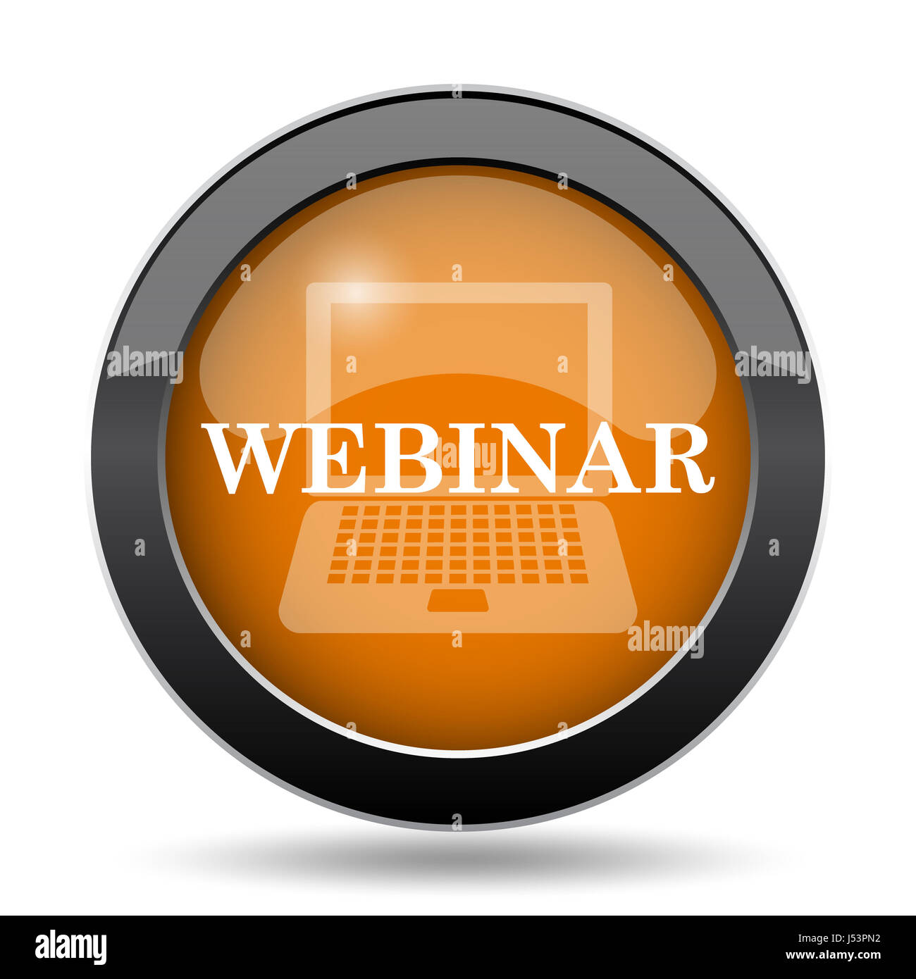 Webinar icon. Webinar website button on white background Stock Photo ...