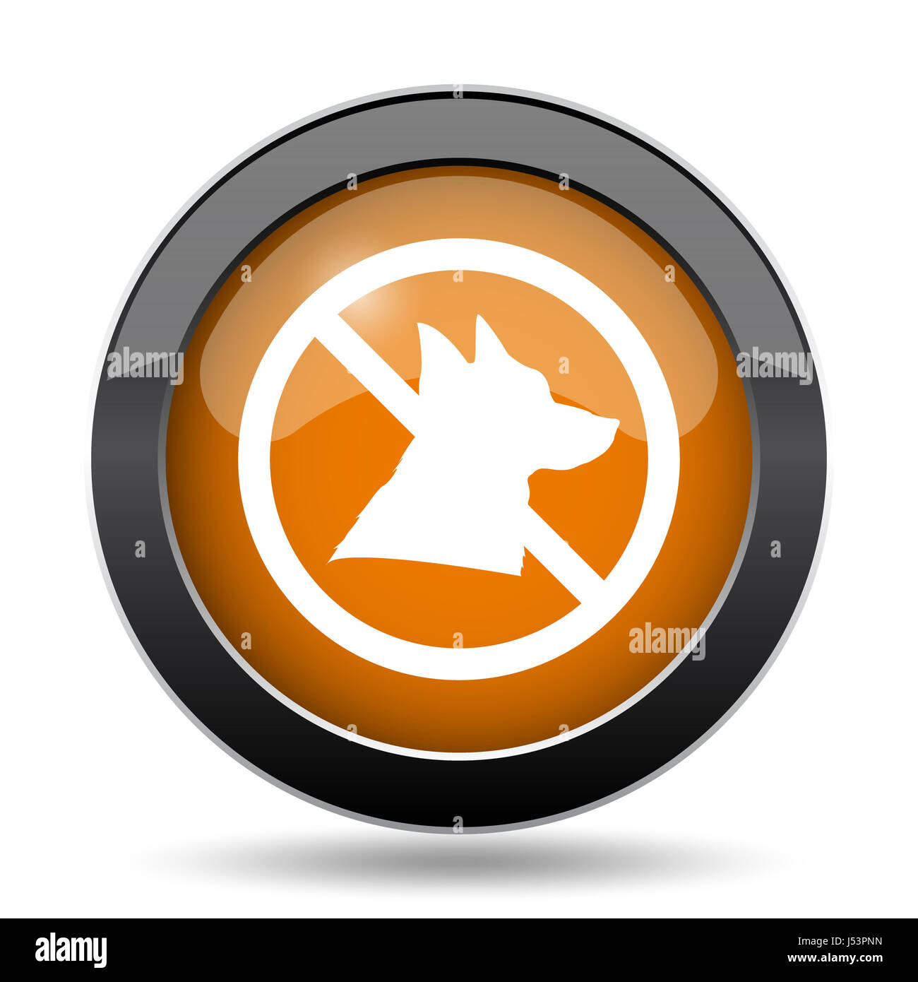 Forbidden dogs icon. Forbidden dogs website button on white background ...