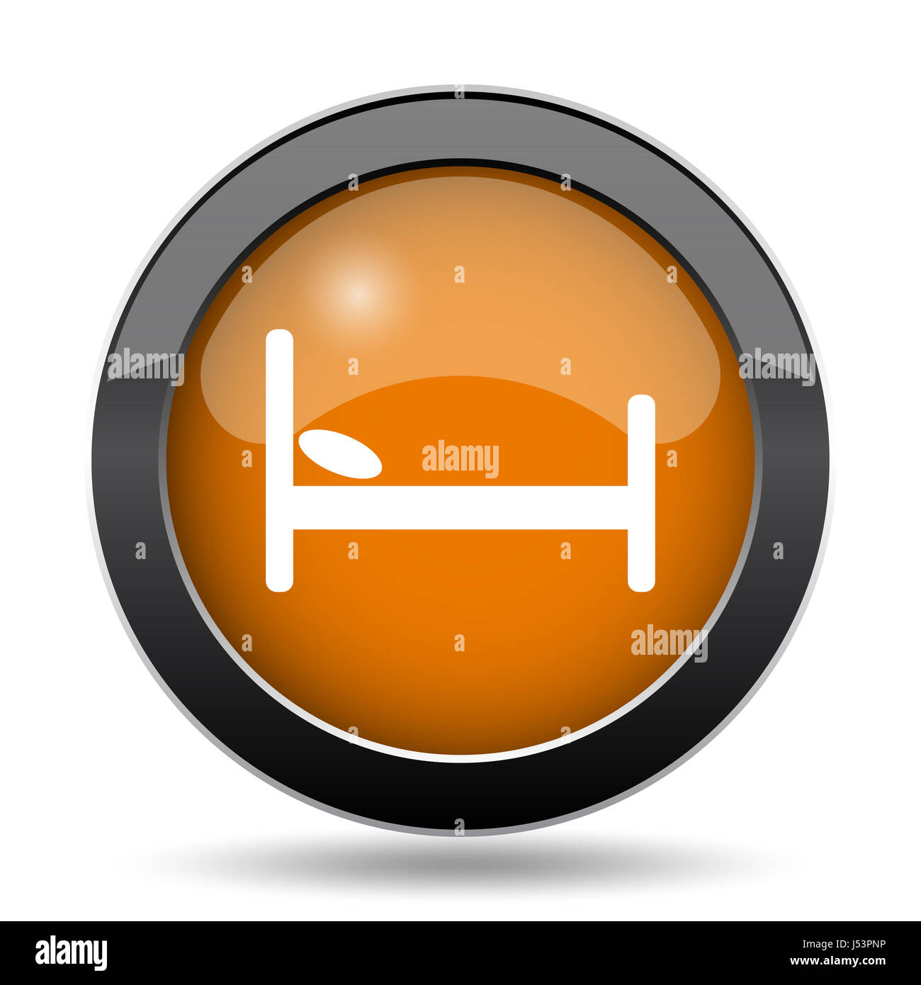 Hotel icon. Hotel website button on white background Stock Photo - Alamy