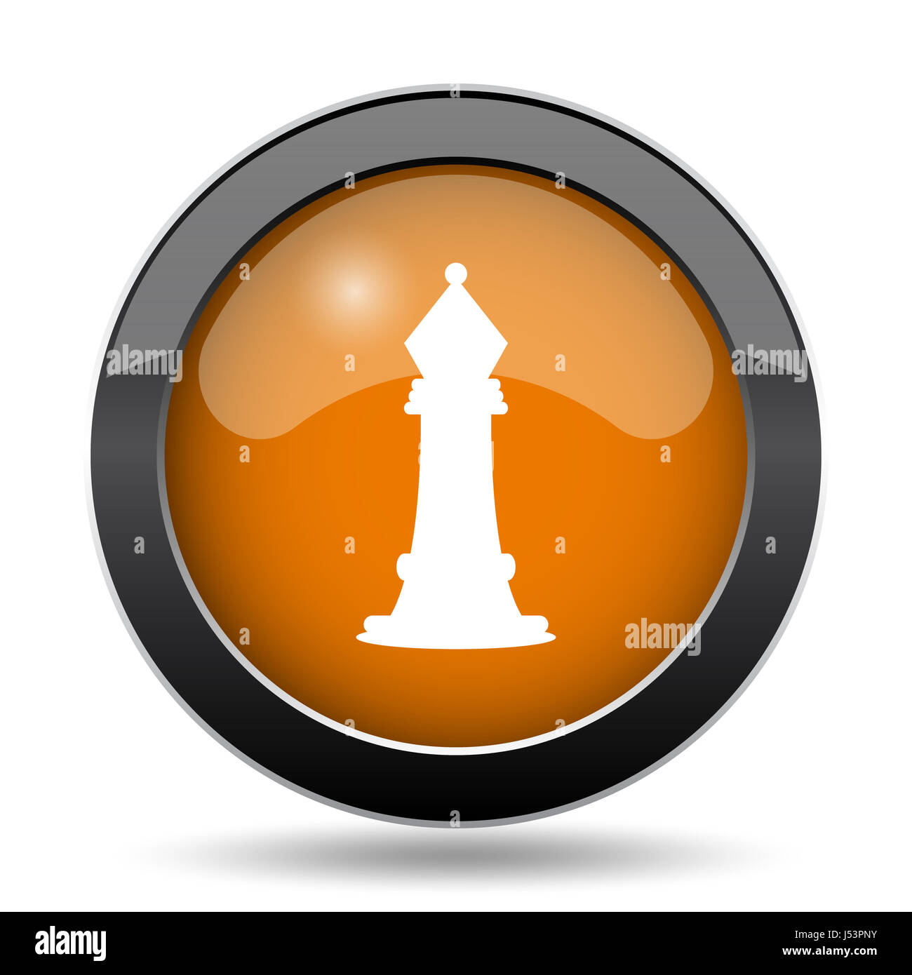 Chess icon. Chess website button on white background Stock Photo - Alamy