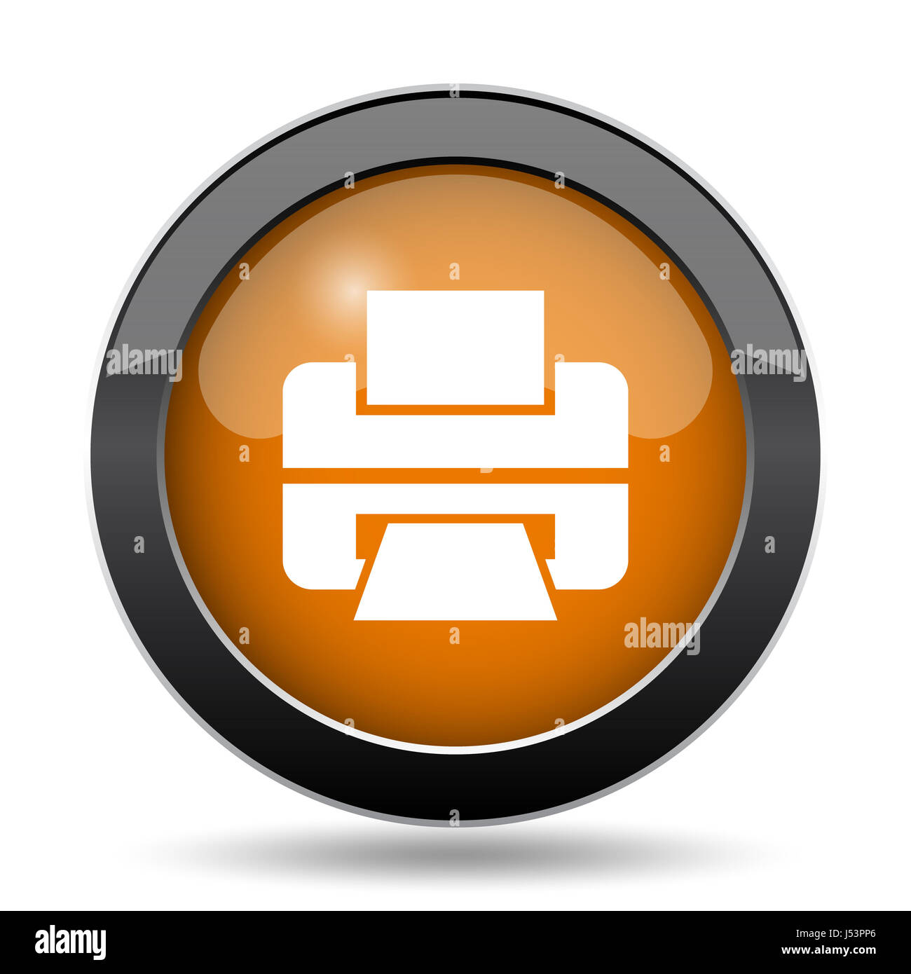 Printer icon. Printer website button on white background Stock Photo ...