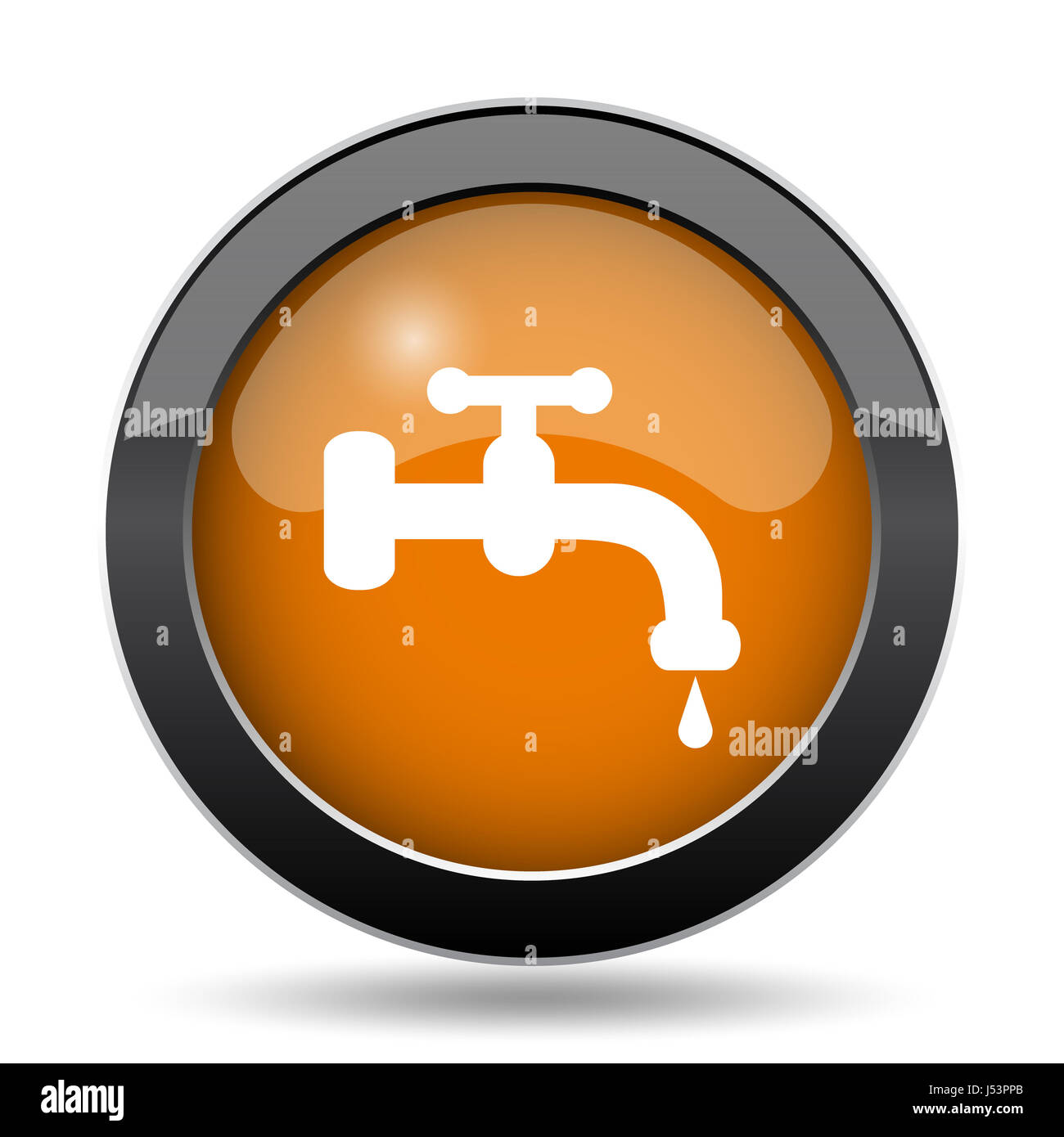 Water tap icon. Water tap website button on white background Stock ...