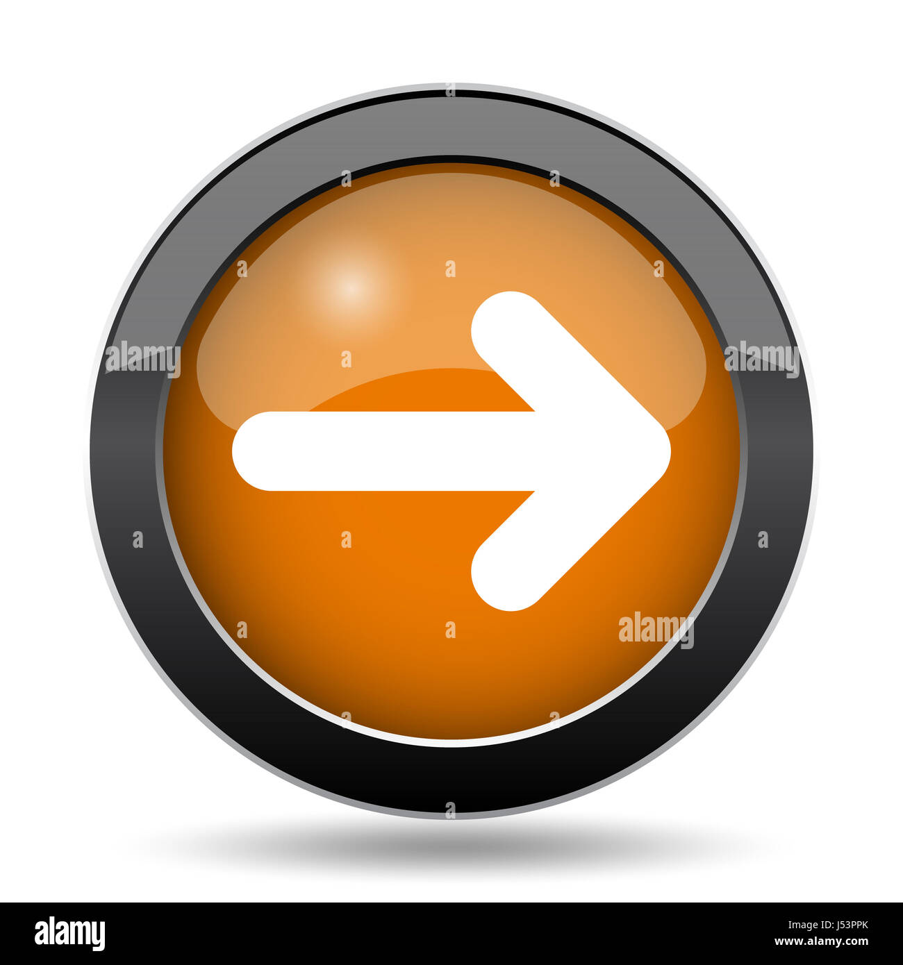 Right arrow icon. Right arrow website button on white background Stock ...