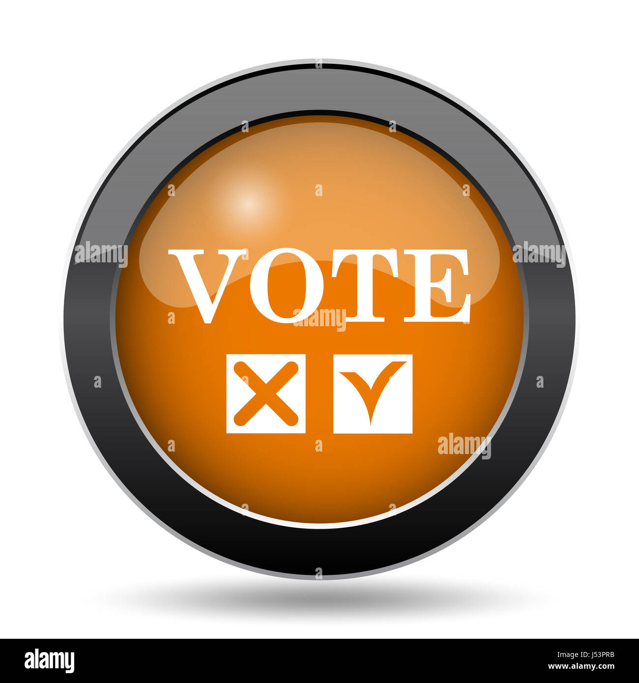 Vote icon. Vote website button on white background Stock Photo - Alamy