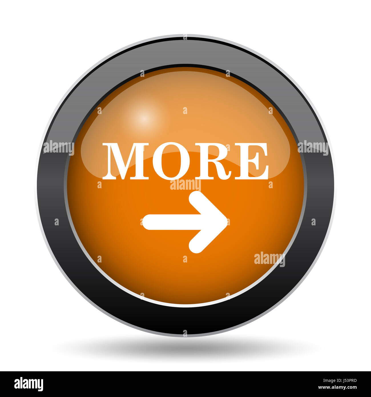 More icon. More website button on white background Stock Photo - Alamy