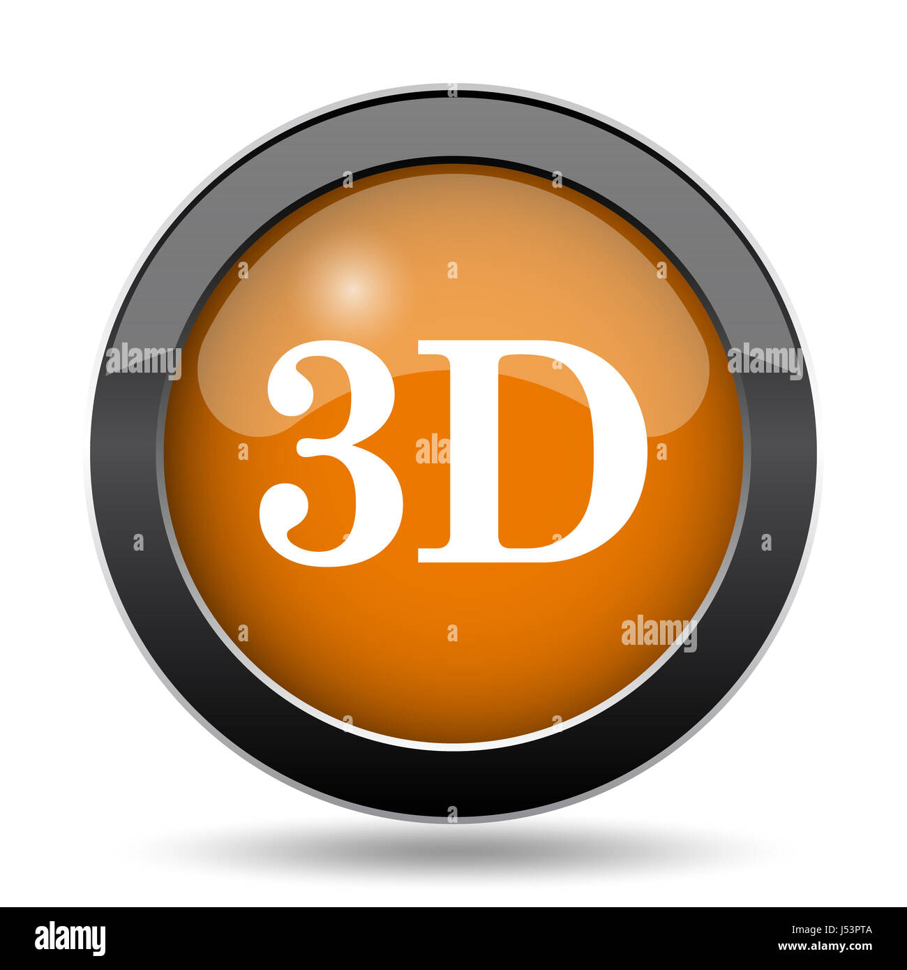 3D icon. 3D website button on white background Stock Photo - Alamy
