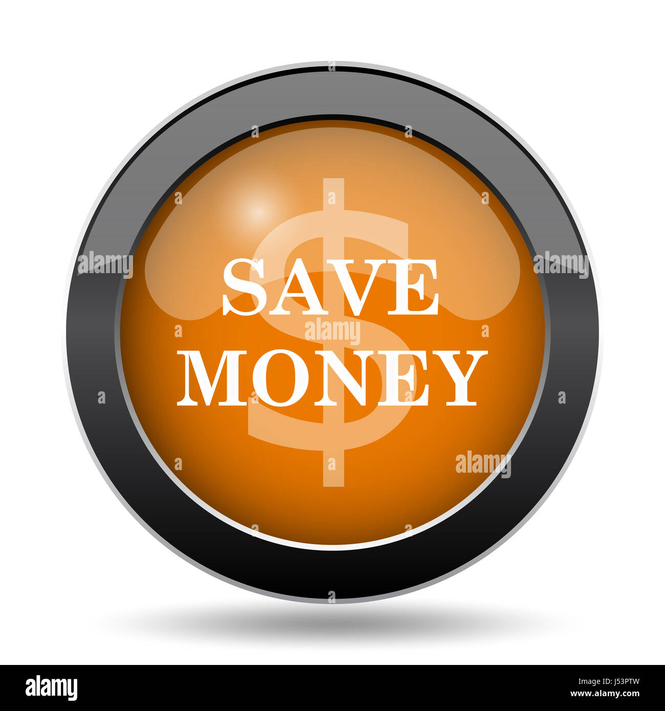 Save money icon. Save money website button on white background Stock ...