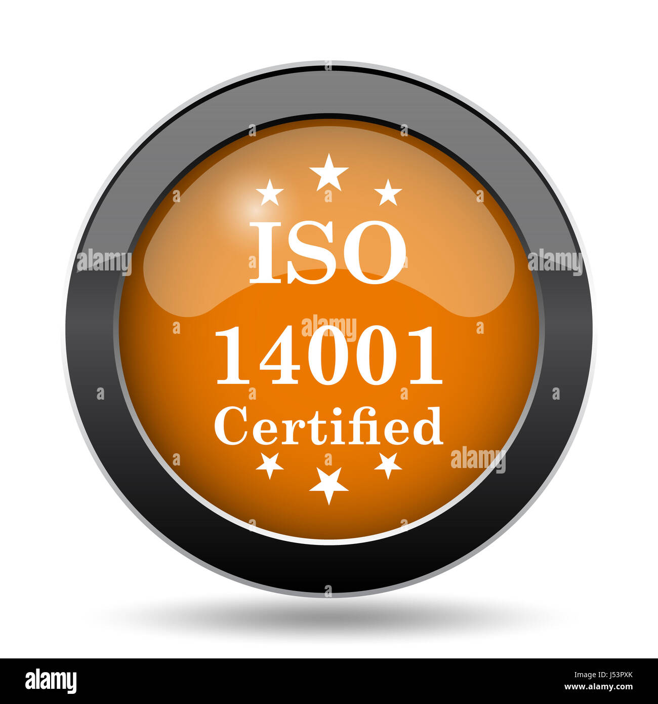 ISO14001 icon. ISO14001 website button on white background Stock Photo ...