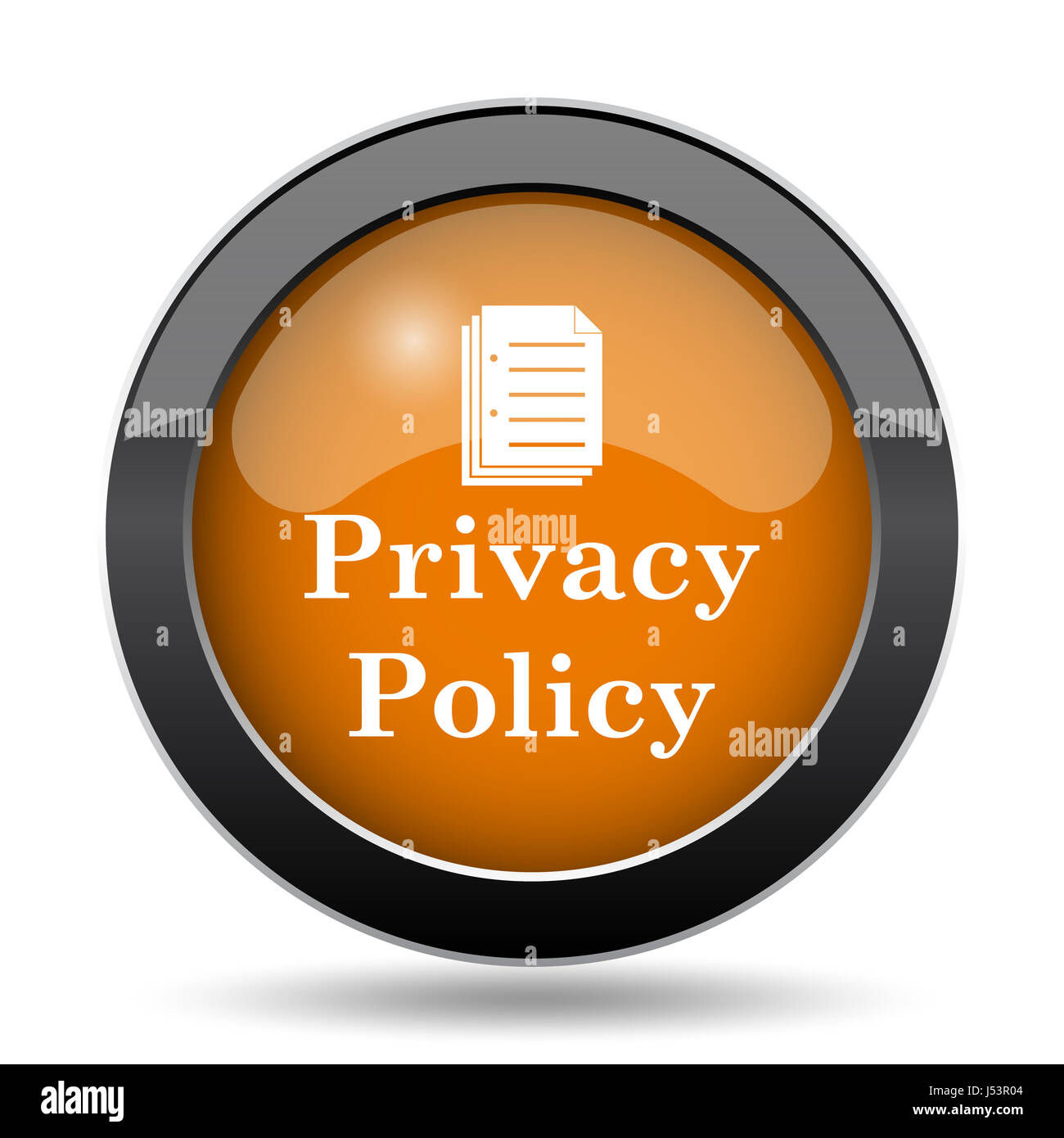 Privacy policy icon. Privacy policy website button on white background ...
