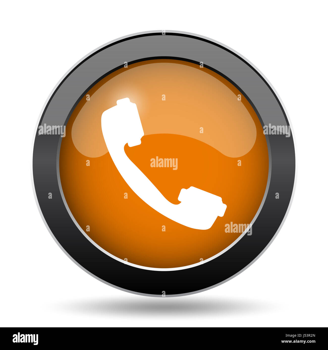 Phone icon. Phone website button on white background Stock Photo - Alamy