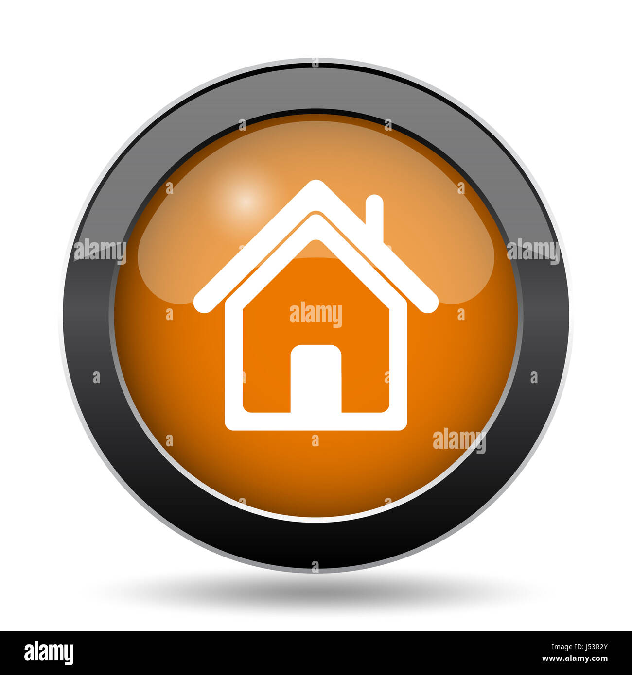 Home icon. Home website button on white background Stock Photo - Alamy