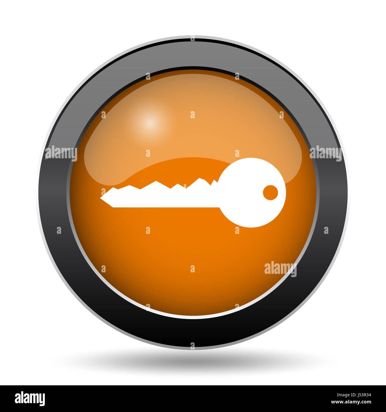 Key icon. Key website button on white background Stock Photo - Alamy
