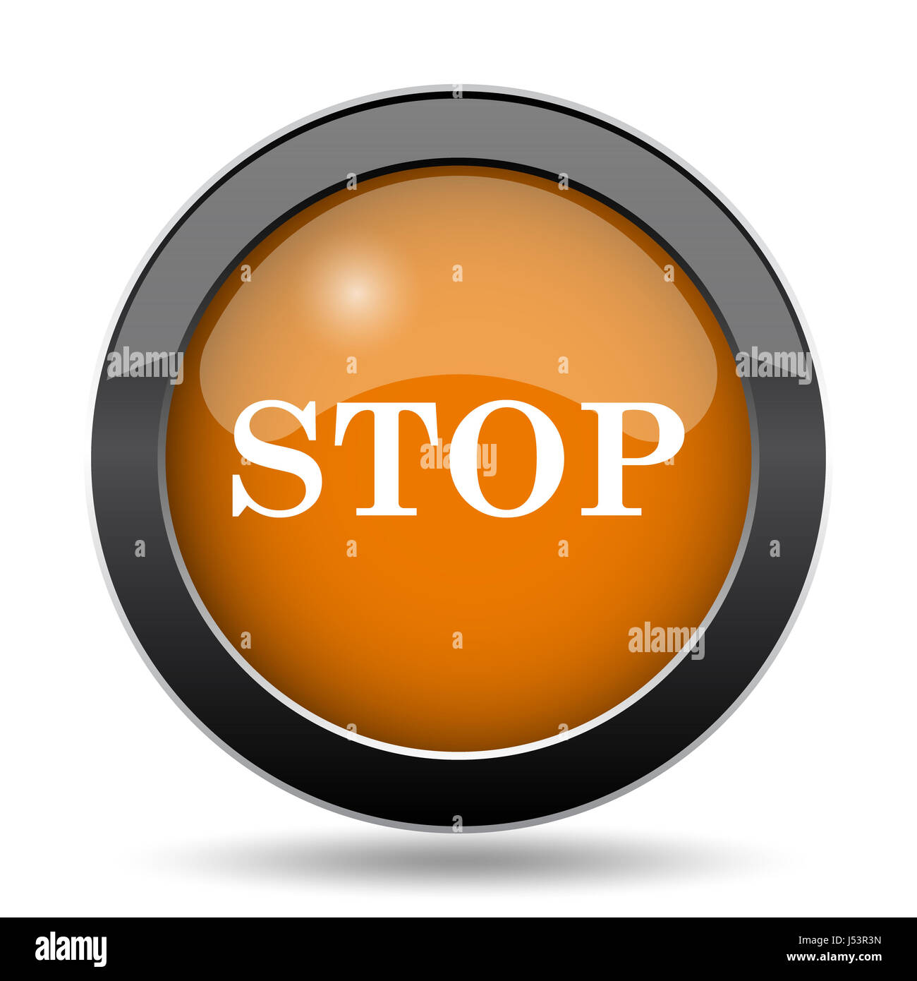 Stop icon. Stop website button on white background Stock Photo - Alamy