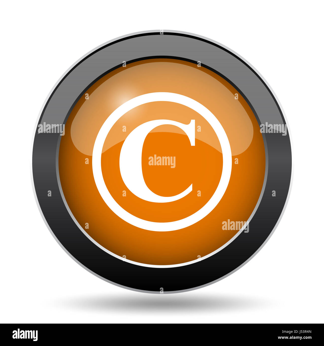 Copyright icon. Copyright website button on white background Stock ...