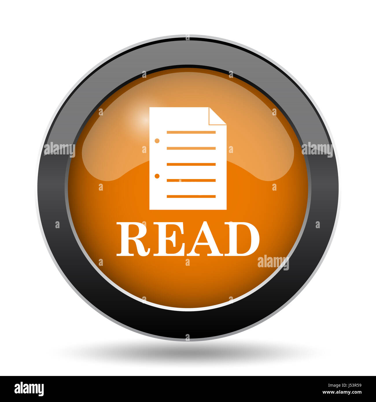 Read icon. Read website button on white background Stock Photo - Alamy