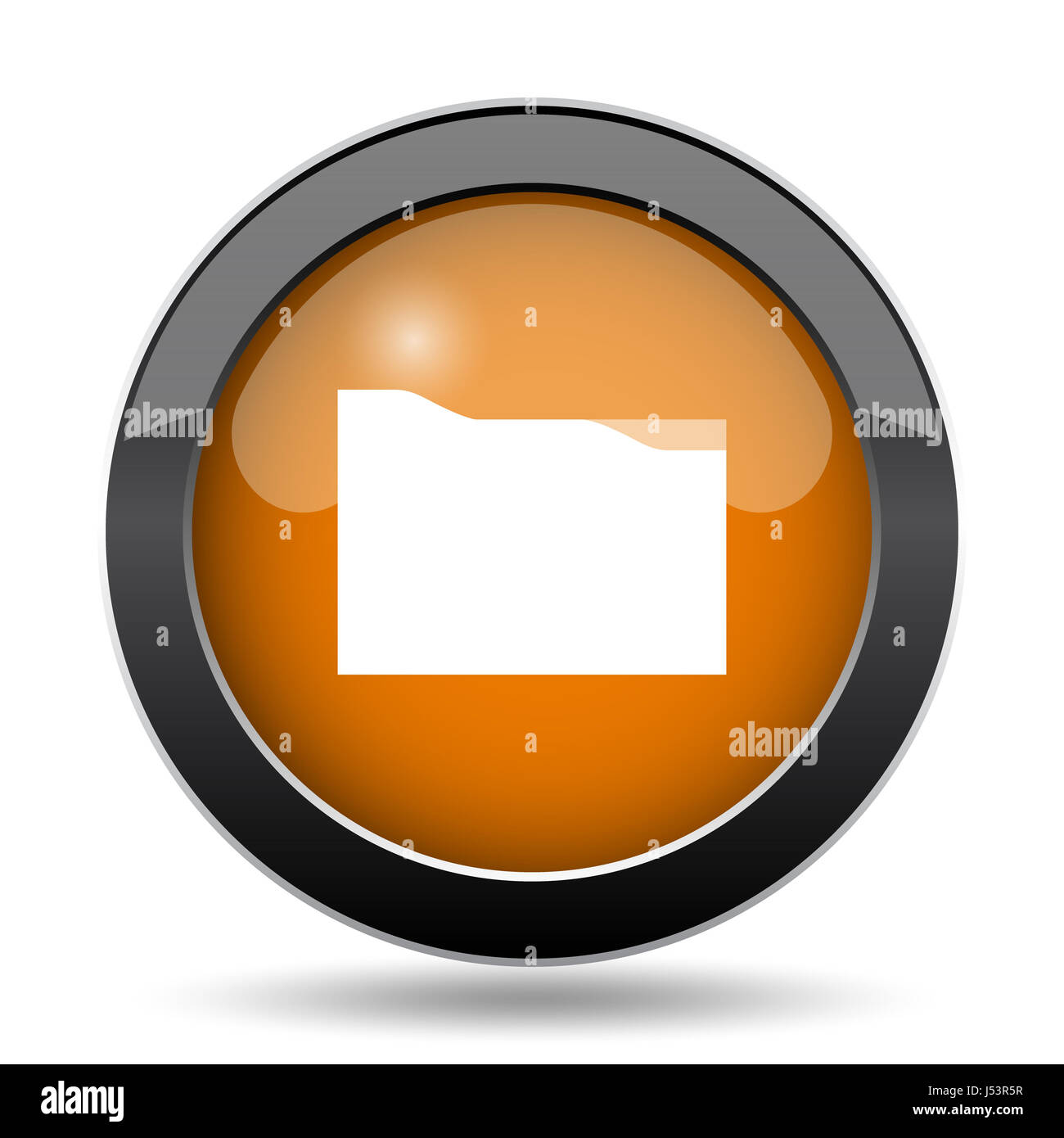 Folder icon. Folder website button on white background Stock Photo - Alamy