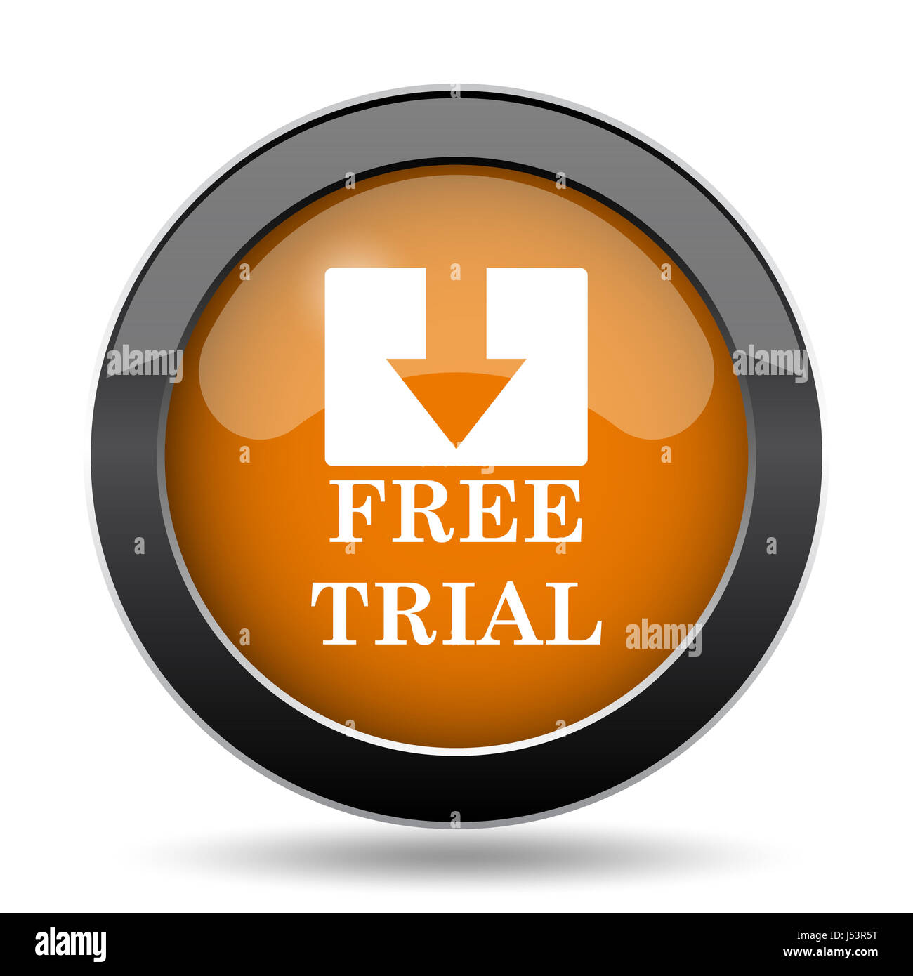 Free trial icon. Free trial website button on white background Stock ...