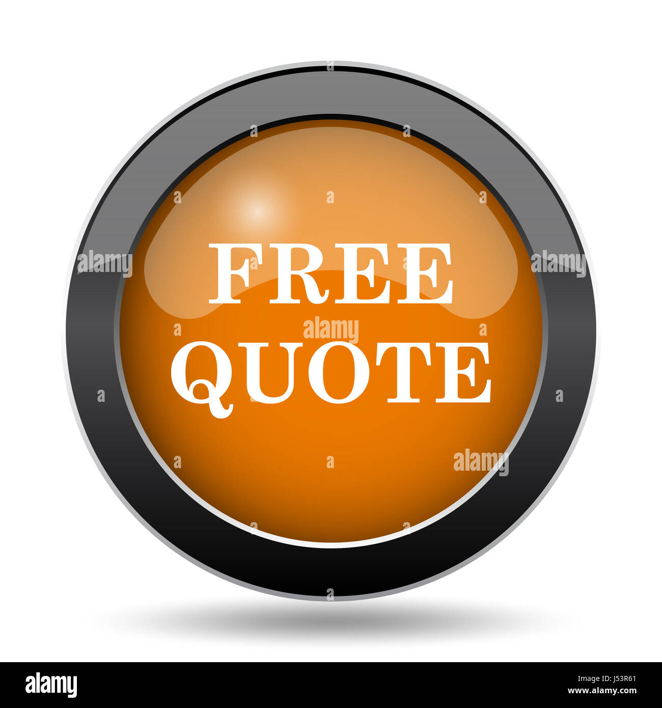 Free quote icon. Free quote website button on white background Stock ...