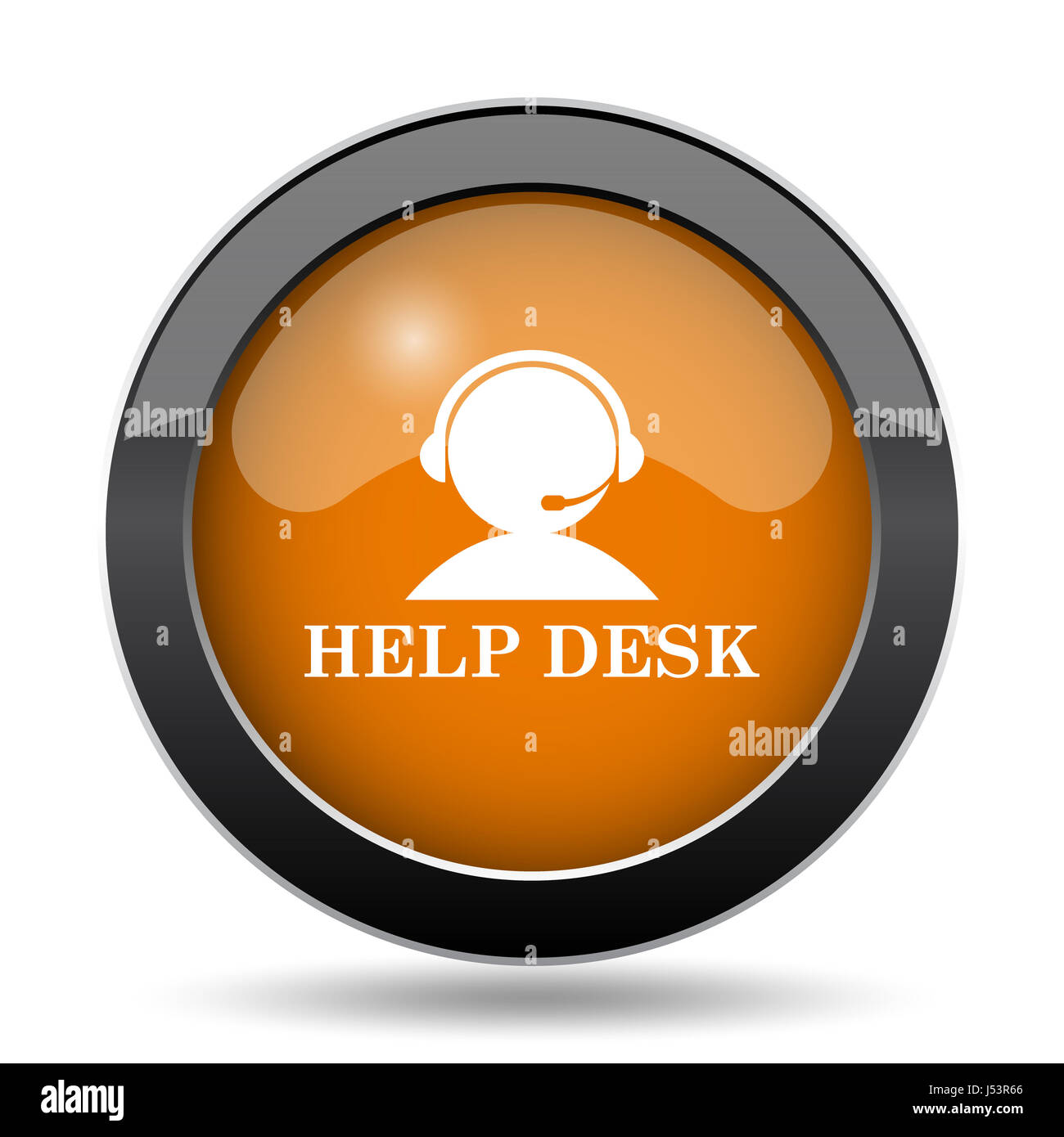 Helpdesk icon. Helpdesk website button on white background Stock Photo ...