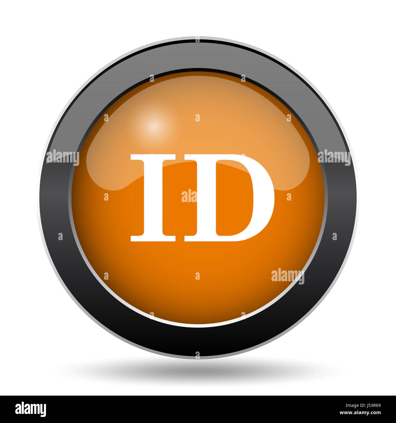 ID icon. ID website button on white background Stock Photo - Alamy