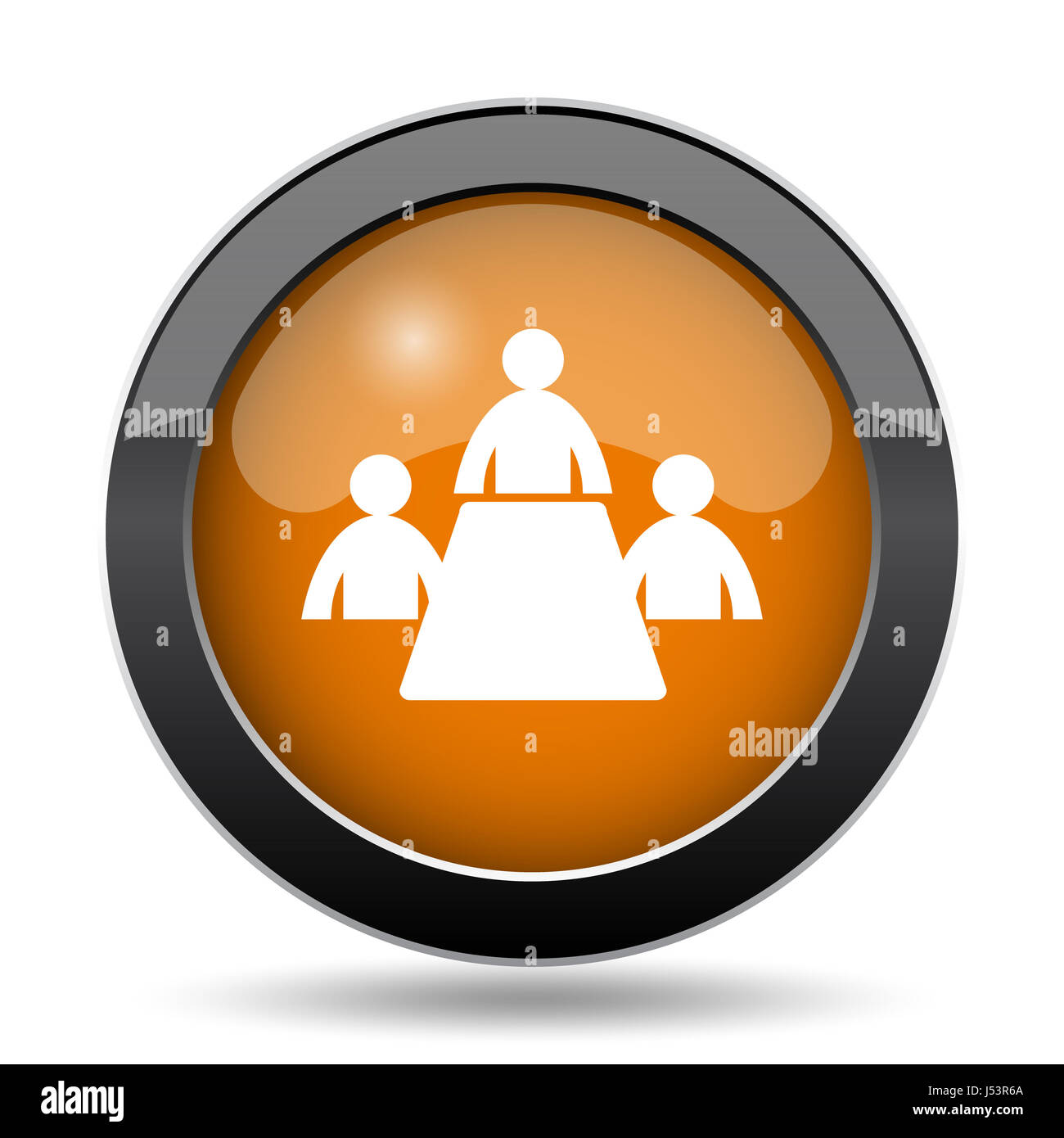 Meeting room icon. Meeting room website button on white background ...