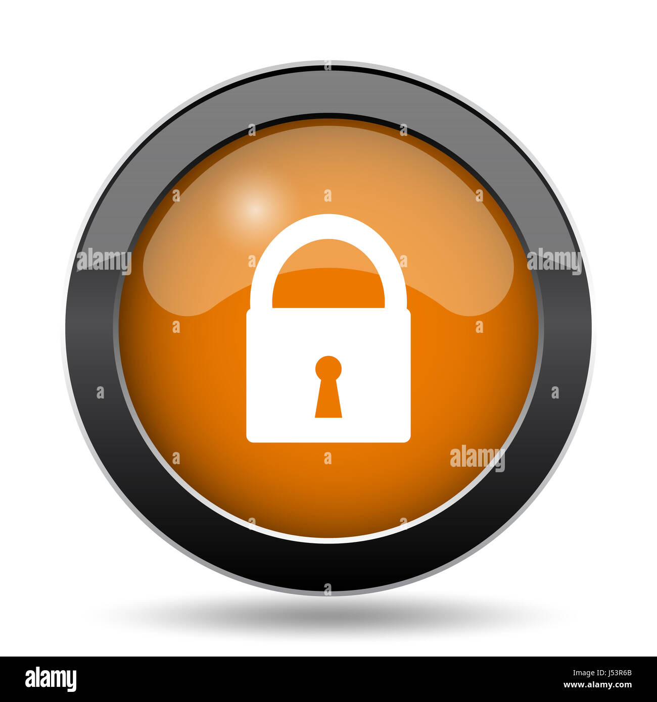 Lock icon. Lock website button on white background Stock Photo - Alamy
