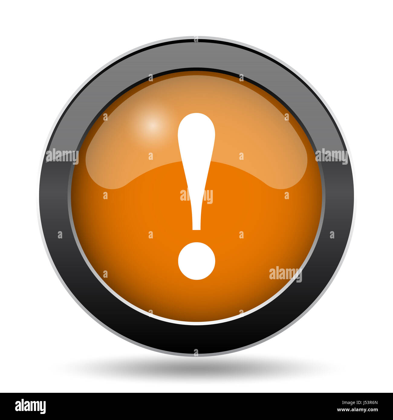 Attention icon. Attention website button on white background Stock ...
